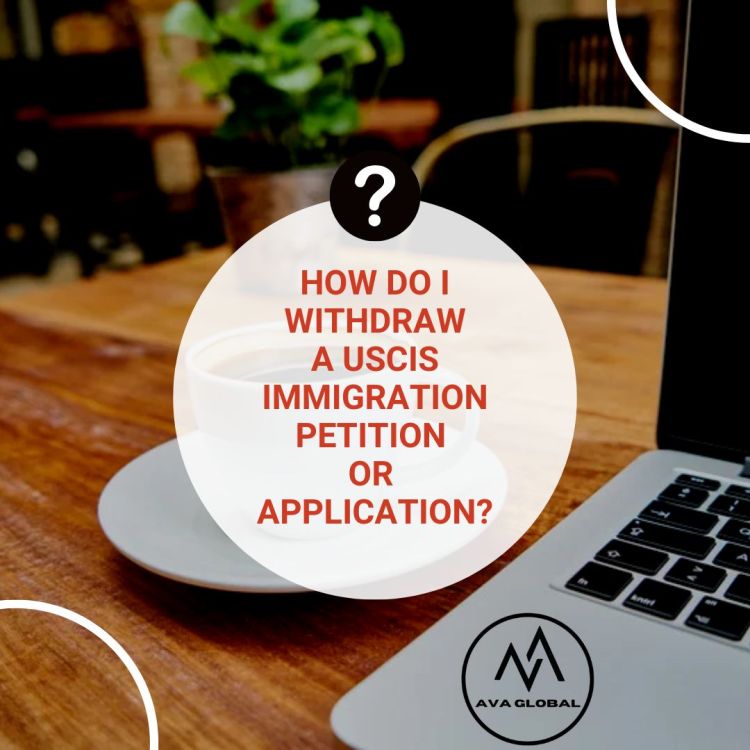 How do I withdraw a petition or application with USCIS?
